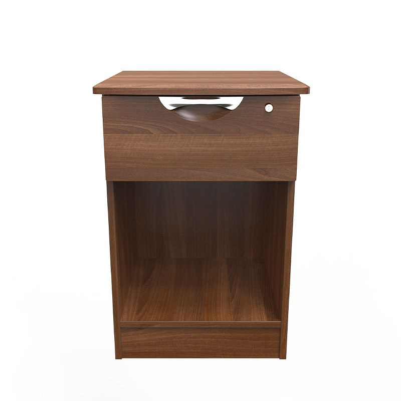 Florence 1 Drawer Open Bedside Cabinet With Lock | Ready Assembled ...